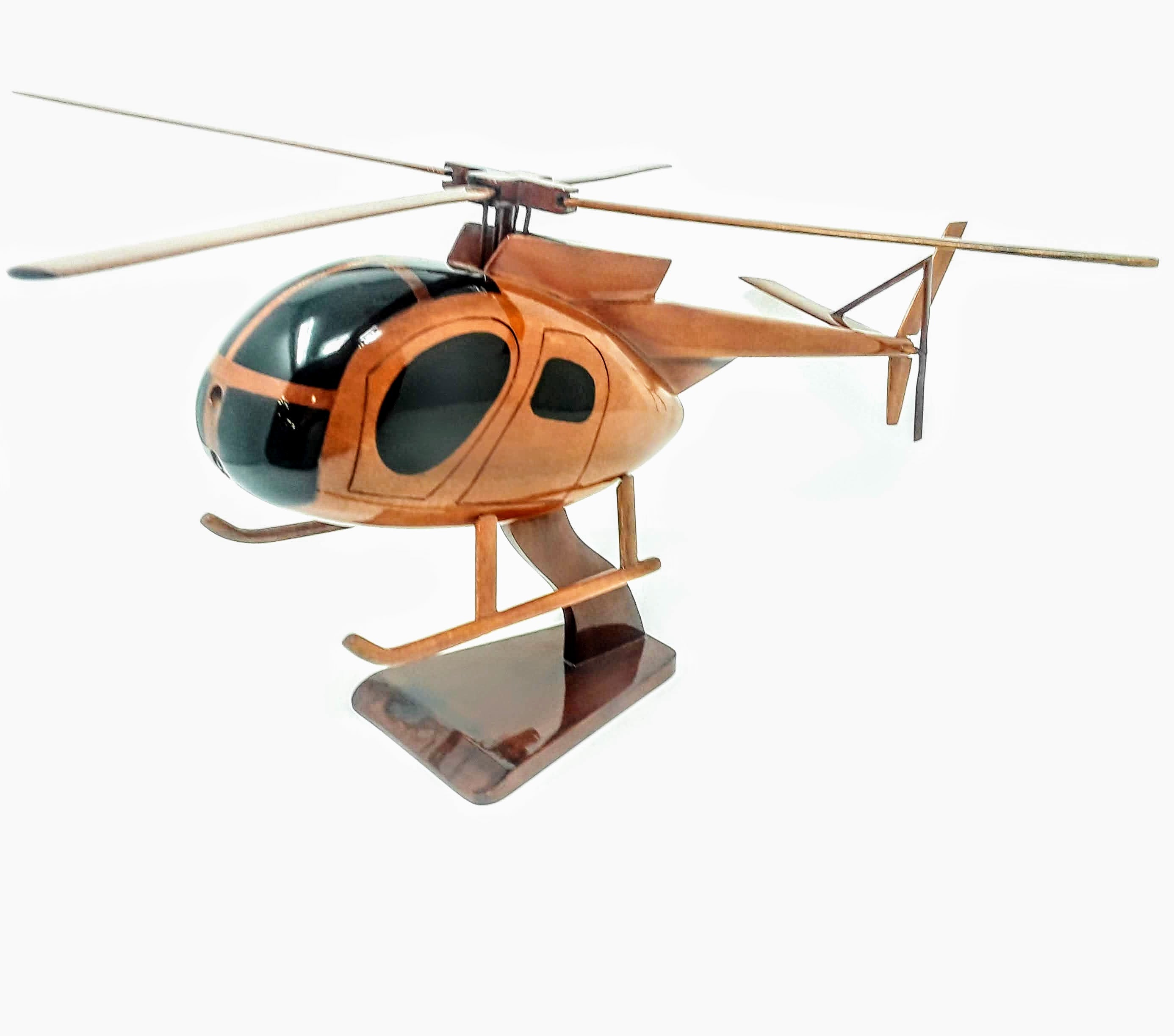 OH-6 Little Bird Helicopter Wood Model – Wood Art USA
